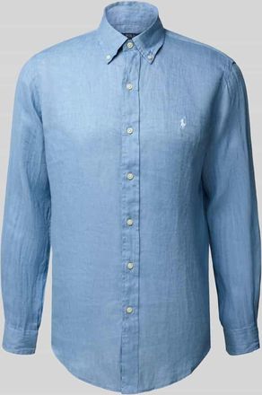 Polo Ralph Lauren Regular Fit Leinenhemd mit Button-Down-Kragen