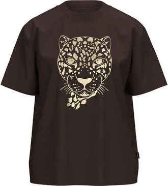Trigema T-Shirt TRIGEMA T-Shirt mit Leopoarden Print in Goldoptik (1-tlg)