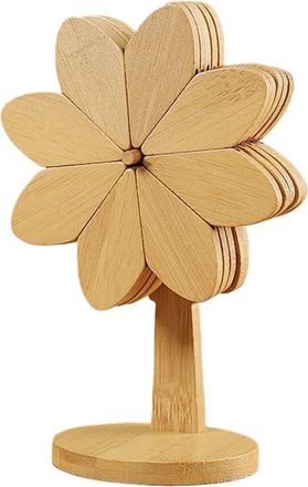 Generic Untersetzer Set,Hitzebest&auml;ndige M&uuml;hle Untersetzer - M&uuml;hle Holz W&auml;rmeuntersetzer F&uuml;r K&uuml;che - F&uuml;r K&uuml;che Wohnkultur Tisch Bar B&uuml;ro T&ouml;pfe Pfannen Sch&uuml;ssel