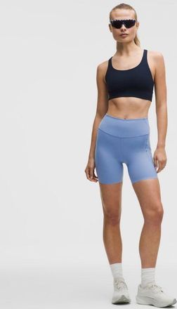 lululemon Short Fast and Free taille haute 5 poches pour Femmes - 15 cm - Bleu - Taille 10