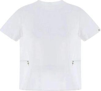 Herno Wei&szlig;es Jersey-T-Shirt mit eingezogener Taille - - Tops - Damen - Wei&szlig; - L