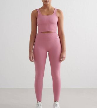 Aim'n Petite - Legging côtelé sans coutures - Vieux rose