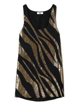 Twin-Set haut imprimé à sequins - Noir