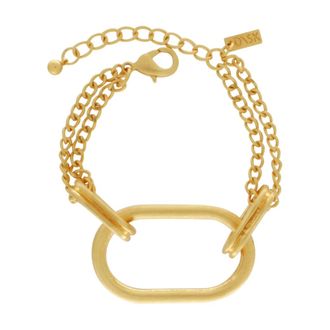 Dansk Copenhagen Bracelet Jonc Tula Court Oval - Femme - Accessoires - Jaune - Taille: ONE Size
