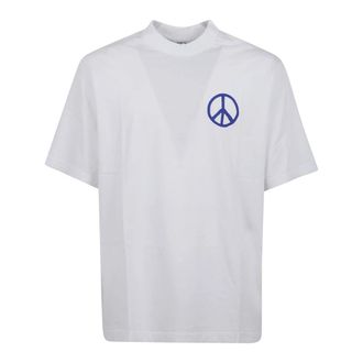 Marcelo Burlon Frieden Over T-Shirt - - Tops - Herren - Wei&szlig; - 2XS