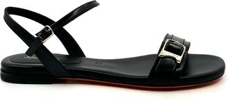 Santoni Femme, Chaussures, Noir, Taille: 36 1/2 EU Sandales Plates