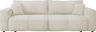 Mirjan24 Schlafsofa Furyn Boucle mit Bettkasten, 3 Sitzer Sofa, Couch mit Schlaffunktion, Bettsofa Schlafsofa Polstersofa, Couchgarnitur (Coral 65)