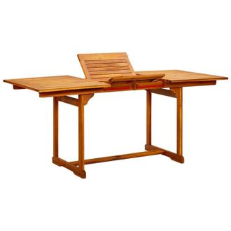 vidaXL Vidaxl - Table &agrave; d&icirc;ner de jardin (120-170)x80x75 cm Bois dacacia massif