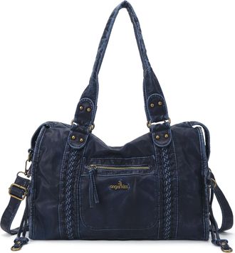 Angel Kiss Hobo-Taschen für Damen, veganes Leder, Hobo-Umhängetasche, große Tragetasche, Umhängetasche, Retro Blau