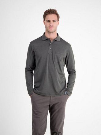 Lerros Langarm-Poloshirt LERROS Langarmpolo für Herren in Strukturoptik
