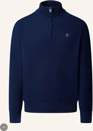 Hackett Pullover Hrtg Cotton H Hzip blau
