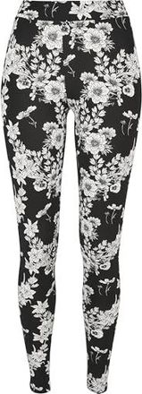 Urban Classics Legging Souple AOP pour Femme, Disponible dans de Nombreuses Couleurs diff&eacute;rentes, Tailles XS &agrave; 5XL, Blackflower, S