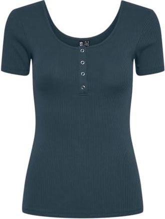 Pieces Pckitte Ss Top Noos Bc Femme T-shirt, Reflecting Pond, M