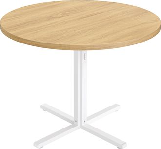 Vasagle Esstisch rund, Esszimmertisch, klein K&uuml;chentisch f&uuml;r 4 Personen, Landhausstil, wasserresistente Oberfl&auml;che, 80 cm d, 74,8 cm H, f&uuml;r Esszimmer, Wohnzim