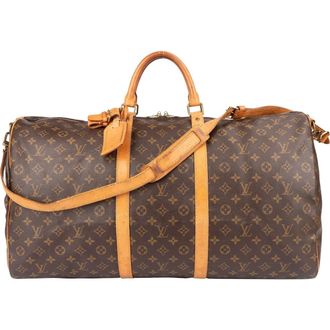 Louis Vuitton Crossbody Bags - Louis Vuitton Monogram Canvas Keepall 60 Bandoulie - Gr. unisize - in Braun - f&uuml;r Damen