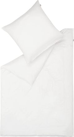 Sch&ouml;ner Wohnen Kollektion Bettw&auml;sche Pure 135x200 Weiss - Bettw&auml;sche Baumwolle - Bettw&auml;scheset mit Kopfkissenbezug 4teilig - 2X Kissenbezug 80x80