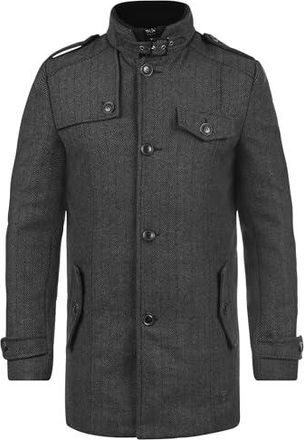Indicode Brandan - Manteau en Laine - Homme, Taille:XL, Couleur:Dark Coal (940)