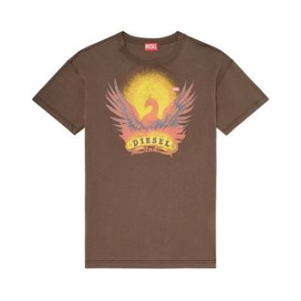 Diesel T-Norm-Aa1 T-Shirt - - Tops - Herren - Braun - M