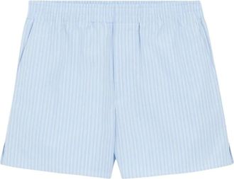 Ami Femme, Shorts, Bleu, Taille: 38 FR Cotton Elasticated Shorts
