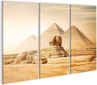 Islandburner Bild auf Leinwand Sphinx Pyramiden Ägyptische Wüste Bilder Wandbilder Poster