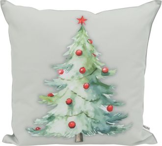CB Home & Style Outdoor Garten Kissen Wasserabweisend 45 x 45 cm Weihnachten Winter (Tannenbaum gedruckt)