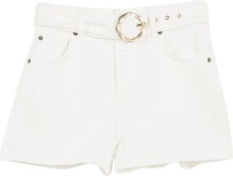 Twinset Femme, Shorts, Blanc, Taille: W26 Shorts en coton avec ceinture