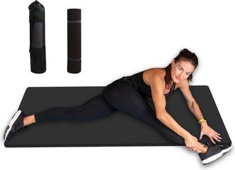 Generico Yogamatte - Nitrilkautschuk, 183 x 61 x 1,5 cm Pilatesmatte, extra dick, Fitnessmatten, Aufbewahrungstasche, rutschfest