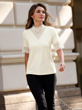 Witt T-Shirt Spitzen-Shirt Kurzarm