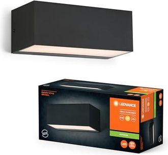 Ledvance Ledvance ENDURA STYLE IDRI WALL Außenleuchte, 12,5W, 700lm, Wandleuchte, dunkelgrau, IP65 Schutzklasse, 3.000K Farbtemperatur, warmweiße Lichtfarbe