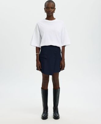 Selected Mini-jupe - Saphir fonc&eacute;-Bleu