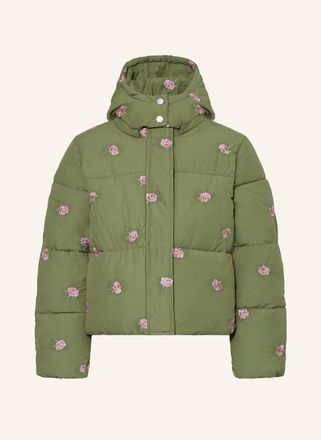 Stella McCartney Stella Mccartney Kids Steppjacke Mit Abnehmbarer Kapuze gruen