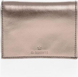 IL BISONTE Metallic Letaher Wallet size Unica