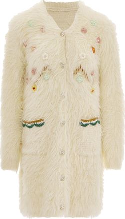 Izia Strickjacke Damen Wollwei&szlig;