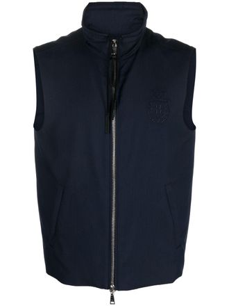 Billionaire Boys Club gilet matelassé à logo brodé - Bleu