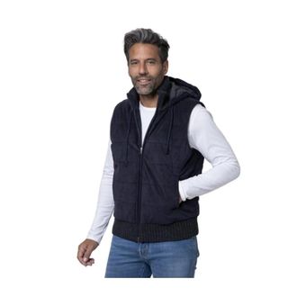 Gran Sasso Marineblauer &auml;rmelloser Mantel Alcantara - - Jackets - Herren - Blau - XL