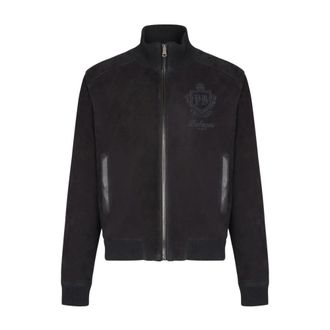 Balmain Bestickte Wildlederjacke - - Jackets - Herren - Schwarzk - XL