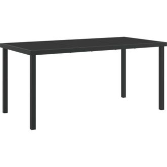 vidaXL Gartentisch Schwarz 160 x 80 x 73 cm Massivholz Teak Vidaxl