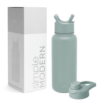 Simple Modern Trinkflasche mit Strohhalm und Chug-Deckel | Wasserflasche Edelstahl Isolierte für den Sport Fitnessstudio | Summit | 950ml | Sea Glass Sage