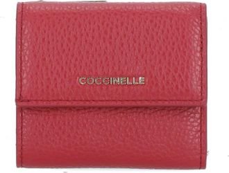 Coccinelle Femme, Accessoires, Rouge, Taille: ONE Size Portefeuille Souple M&eacute;tallis&eacute;