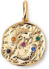 Singularu Charm Organic Colors Zodiaque. Pendentif en laiton avec finition plaqué or 18 kt. Combinable avec collier. Bijoux pour femme. Poissons