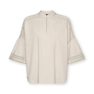 Elena Miro Bestickte Bluse - - Blouses & Shirts - Damen - Beige - XS