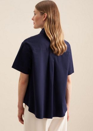 Seidensticker Hemdbluse Schwarze Rose 1/2 Kragen Uni