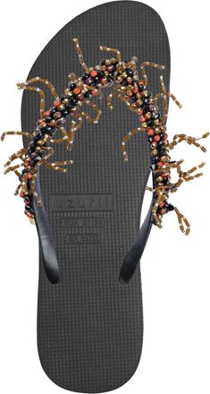 UZURII Slipper & Pantoletten - Zehentrenner Bahia Salmon - Gr. 35,5 (EU) - in Schwarz - f&uuml;r Damen