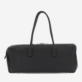 Saint Laurent Womens Shoulder Bag Hammered Leather Black