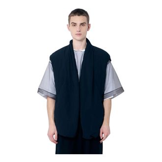 Dries Van Noten Homme, Vestes, Bleu, Taille: S Gilet Gaber Rembourré