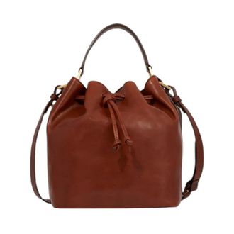 The Bridge Braune Leder Eimer Tasche - - Bags - Damen - Braun - ONE SIZE
