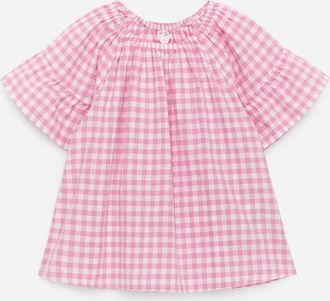 Arket Oberteil Aus Baumwolle Und Leinen -Rosa