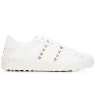 Valentino Garavani Homme, Chaussures, Blanc, Taille: 44 EU Baskets en Cuir Clouté