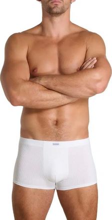 Bruno Banani Herren Trunk wei&szlig; Mikrofaser unifarben