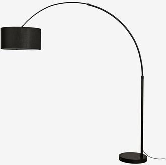 Sklum Sklum - Lampadaire Vonera en lin et fer Noir